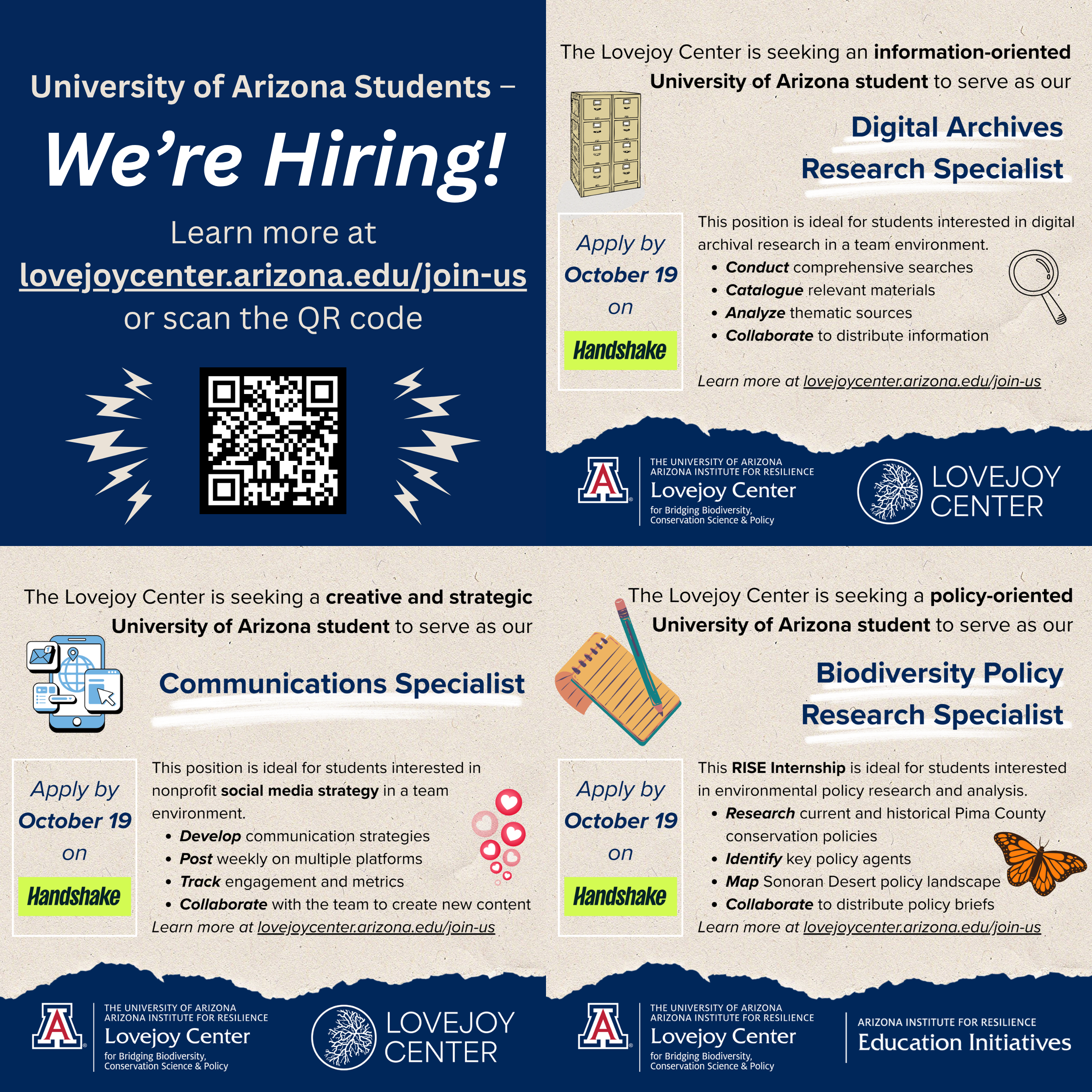 We're Hiring Student Workers | Lovejoy Center